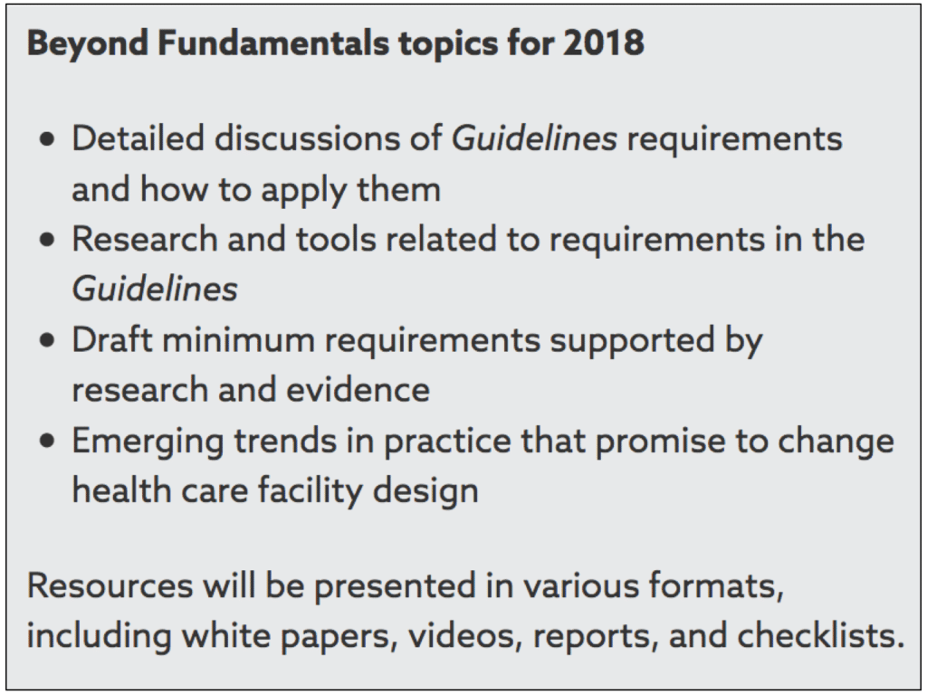 FGI's 2018 Guidelines Released on MADCAD - Facility Guidelines Institute